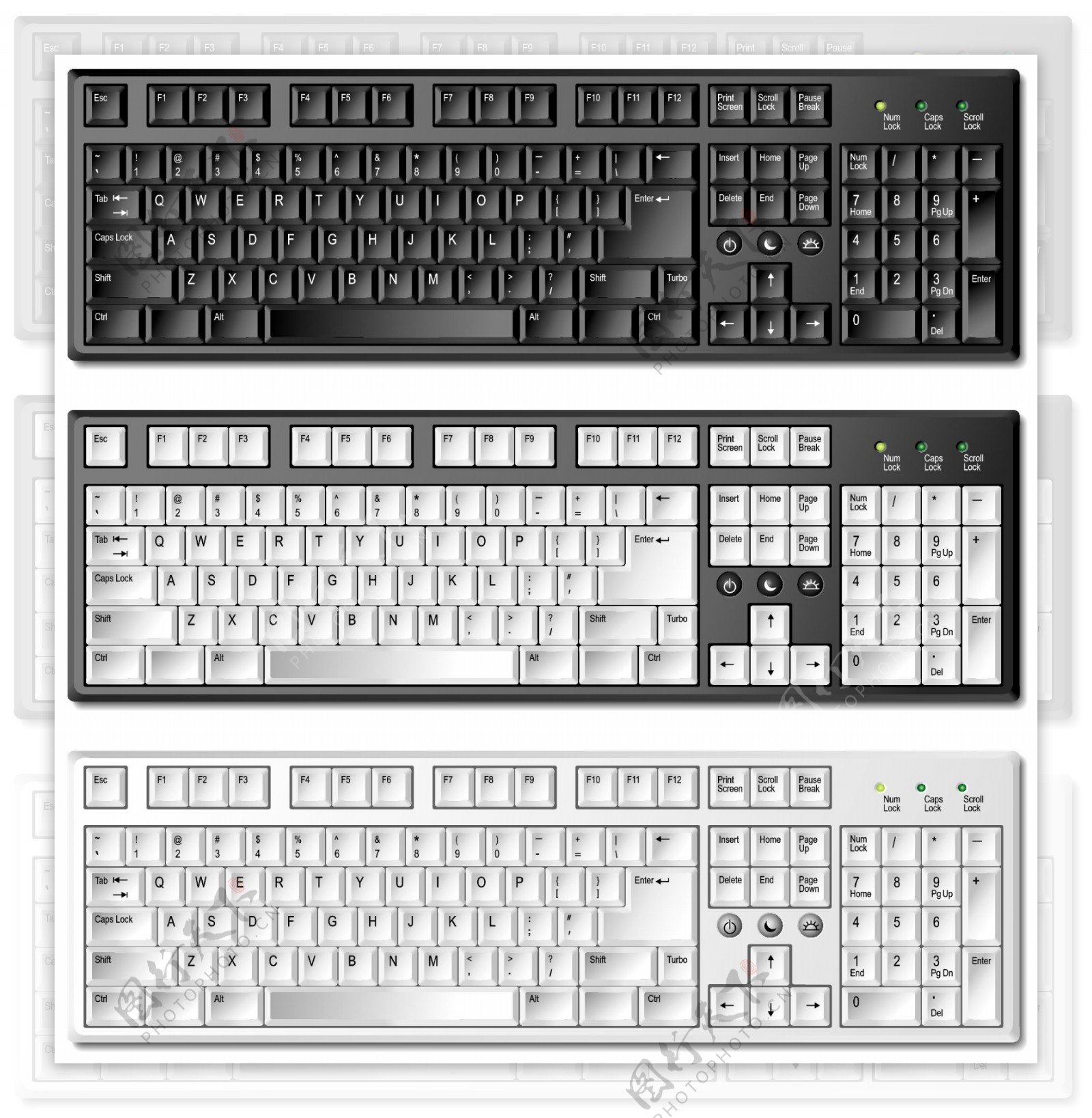 键盘矢量图图片素材-编号01966321-图行天下