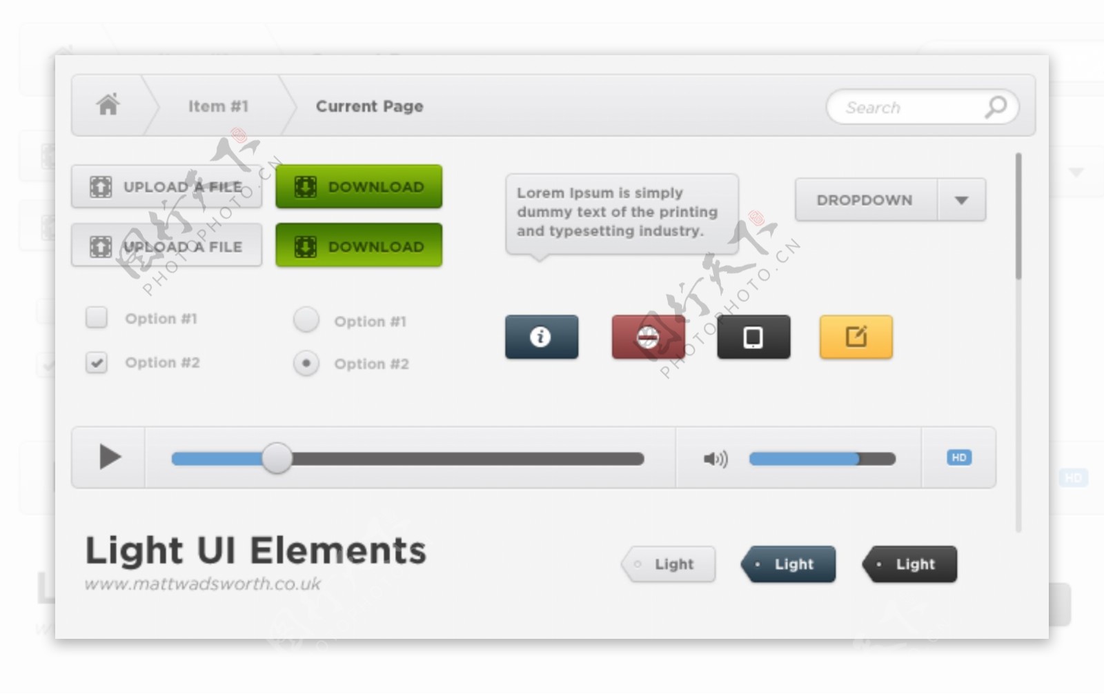 清洁的WebUI元素盒PSD图片素材-编号04335821-图行天下