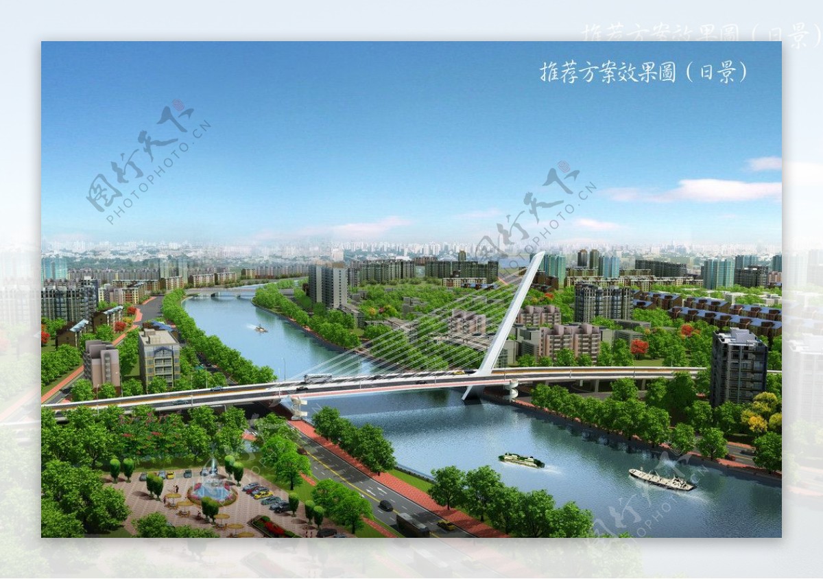 桥梁效果图图片素材-编号10389401-图行天下