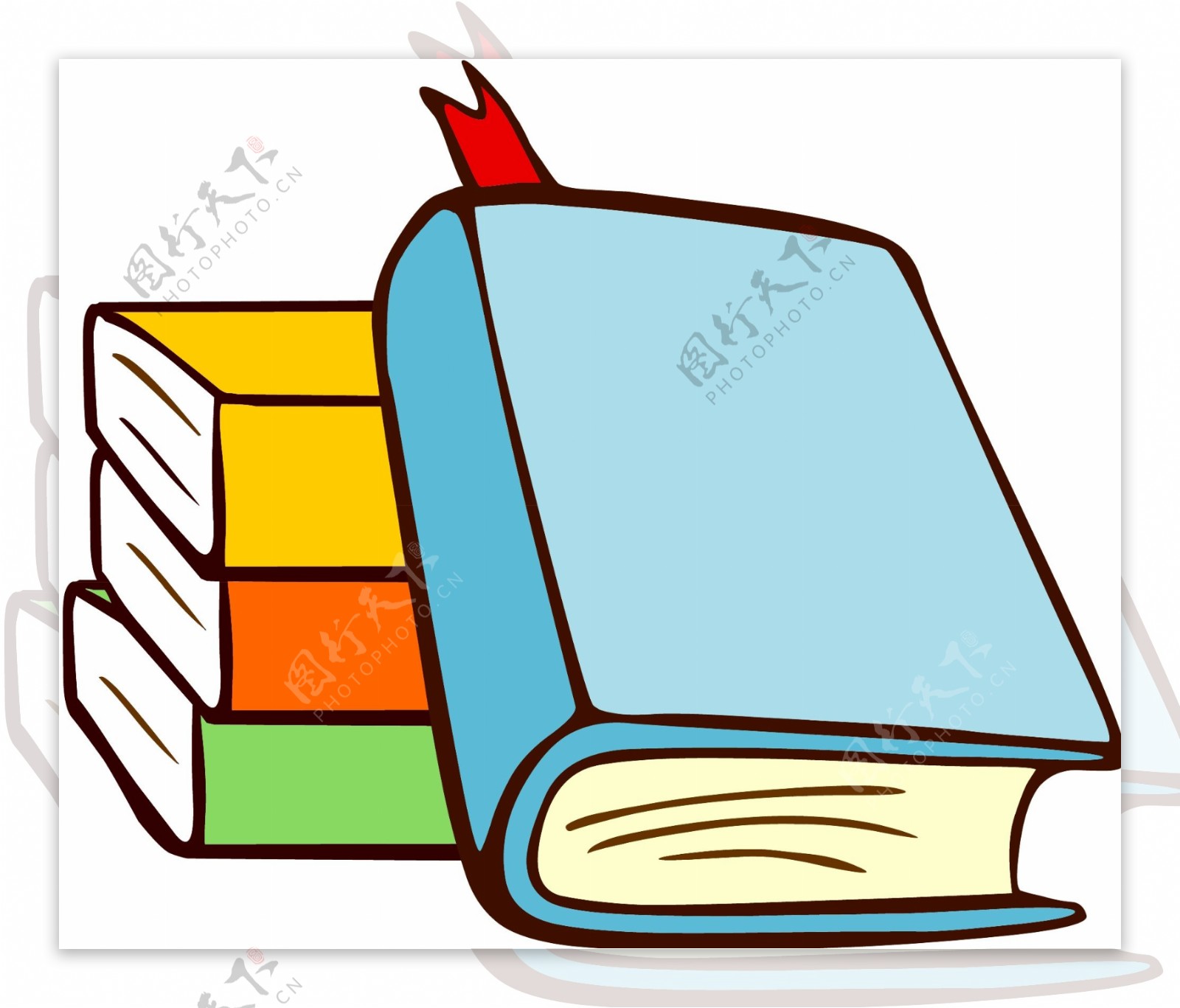 手绘书籍矢量图图片素材-编号10817551-图行天下