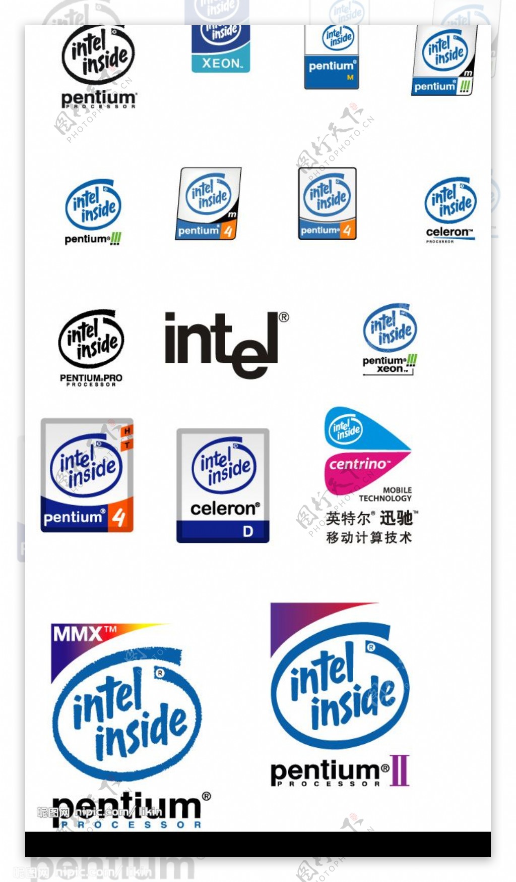 英特尔标志图片素材-编号11032591-图行天下