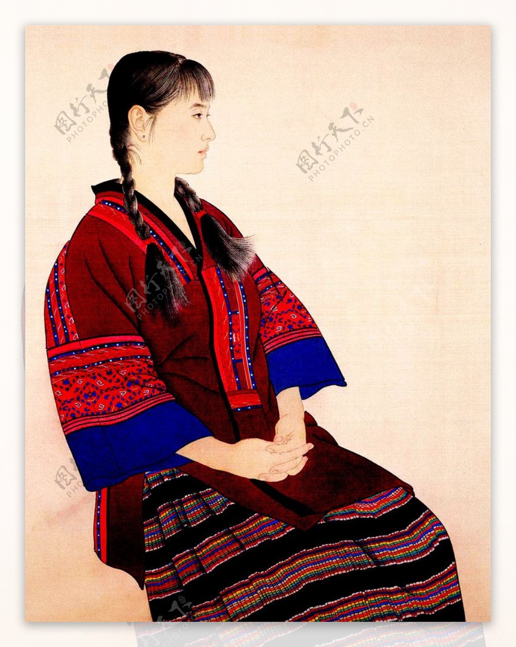 穿民族服装的姑娘图片素材-编号12103701-图行天下