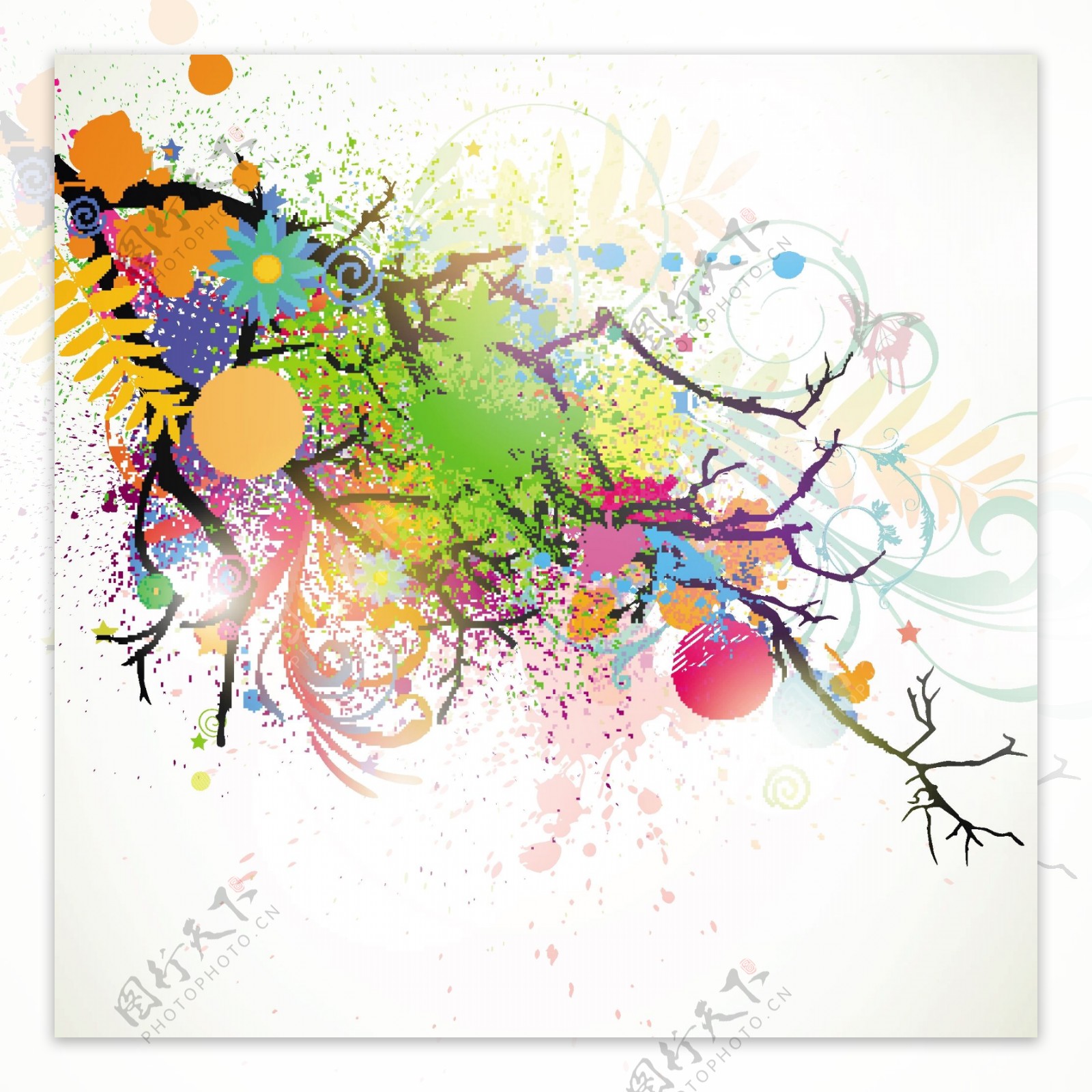 墨迹背景图片素材-编号12569091-图行天下