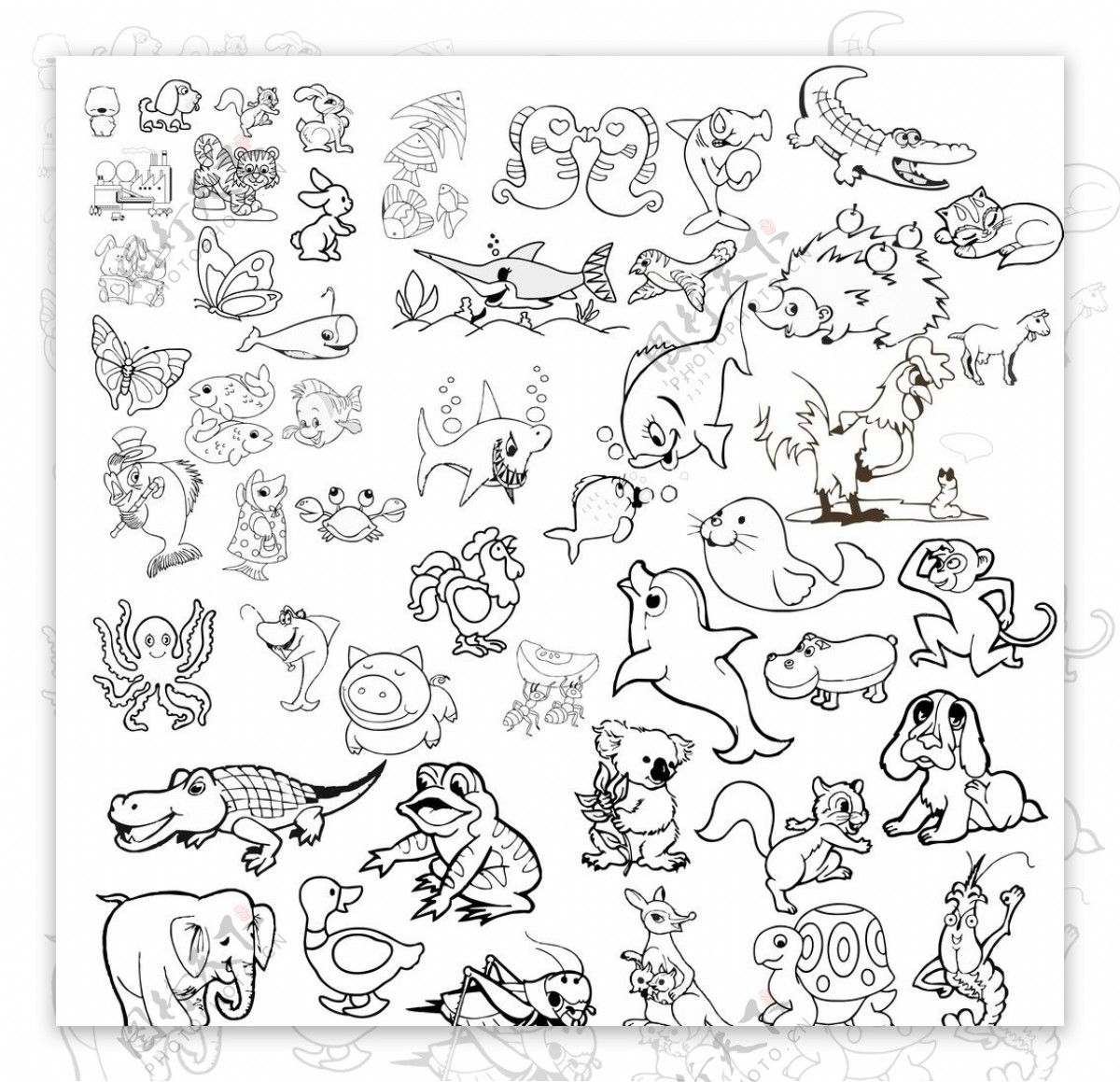动物简笔画图片素材-编号12963381-图行天下