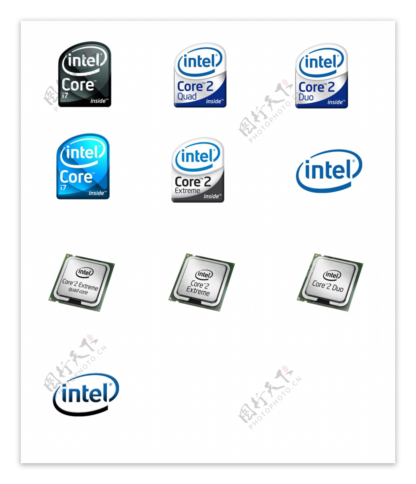 Intel英特尔Logo图片素材-编号18274561-图行天下