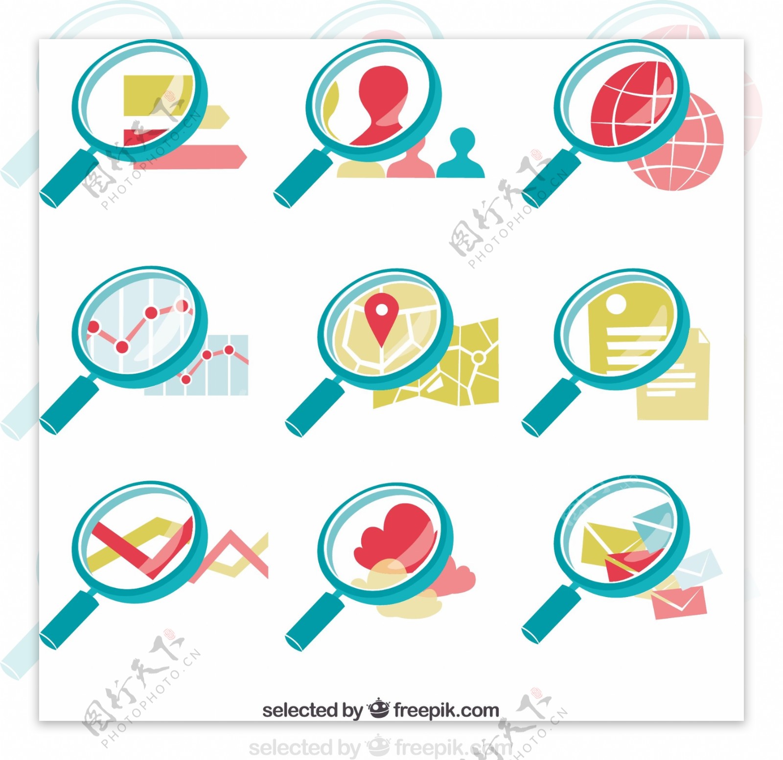 放大镜收藏图片素材-编号25185801-图行天下