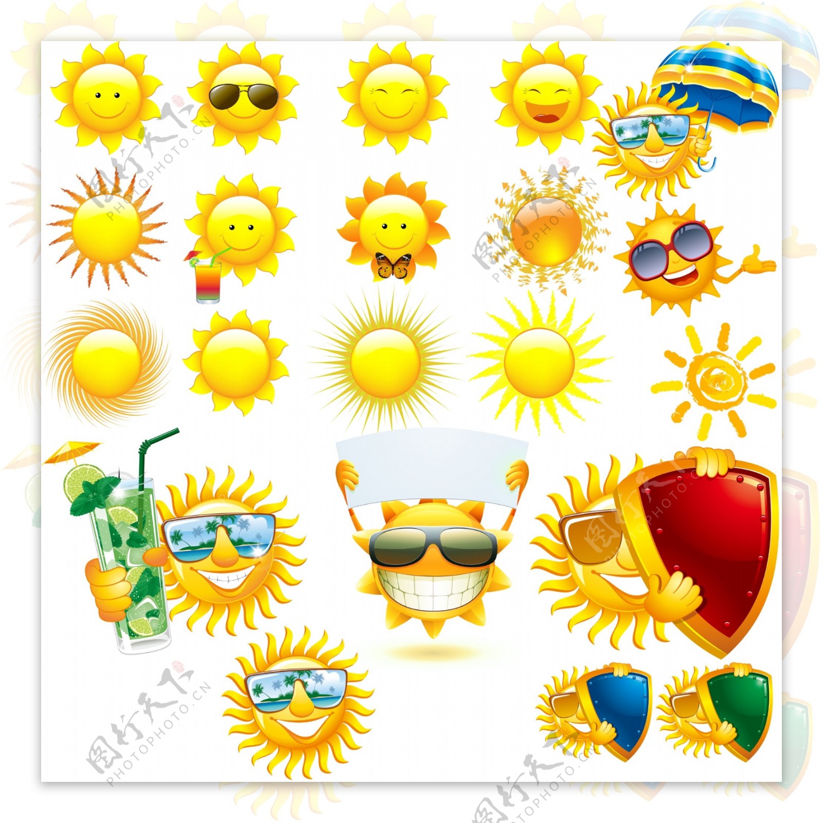 卡通太阳图片素材-编号26694411-图行天下