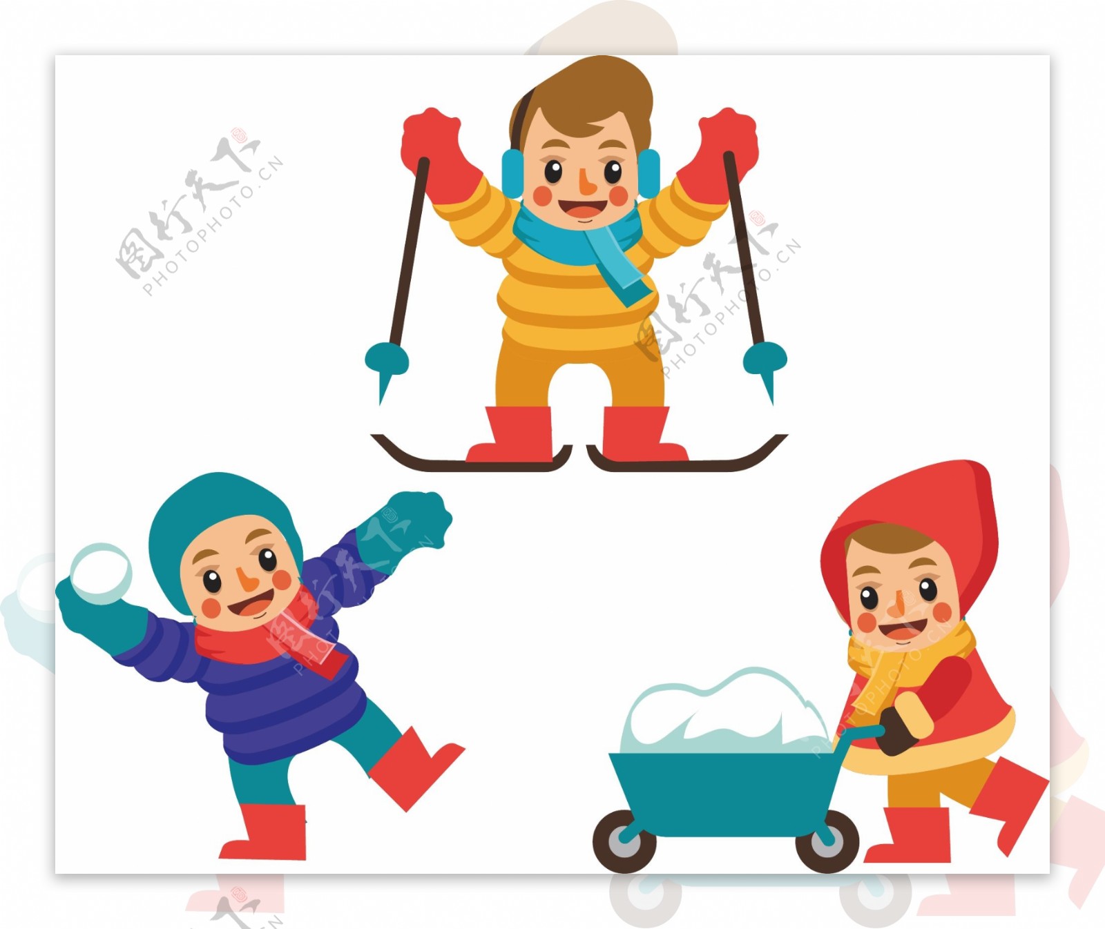 玩雪的孩子图片素材-编号31206021-图行天下